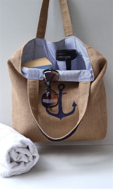 Diy Que Faire Avec De La Toile De Jute Borse Borse Di Stoffa Borse Da Cucire