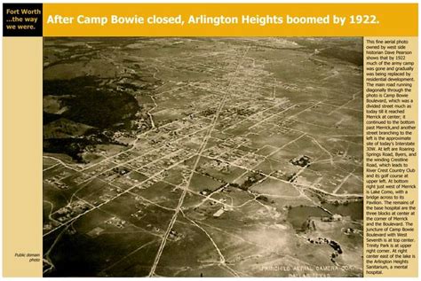Aerial Photo Of Camp Bowie Fort Worth Texas 1922