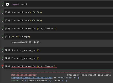 is it possible to do a tensordot operation with torch sparse r learnmachinelearning