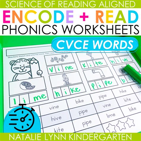 Cvce Words Encode And Read Phonics Fluency Worksheets Science Of