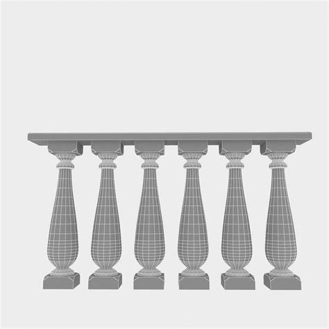 Classical Railing 3d Model By Nvere