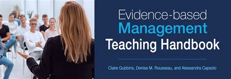 Cebmas Evidence Based Management Teaching Handbook Cebma