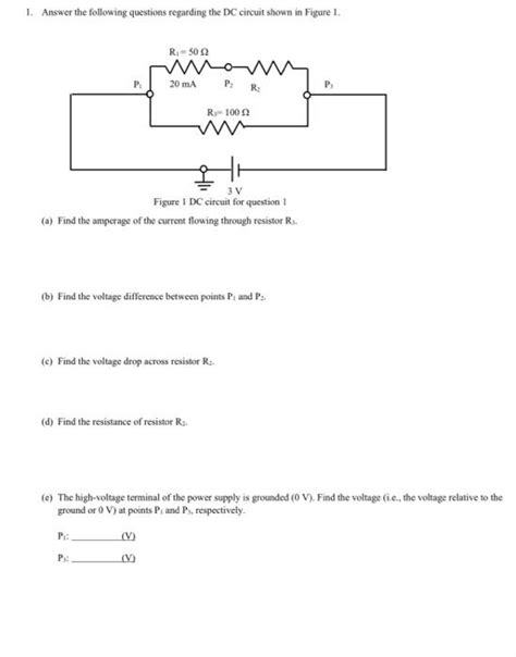 Solved 1 Answer The Following Questions Regarding The Dc