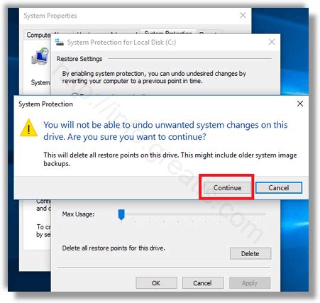 How To Delete A System Restore Point In Windows 10 Windows Tips