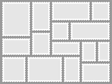 엽서 스탬프 프레임 무료 벡터