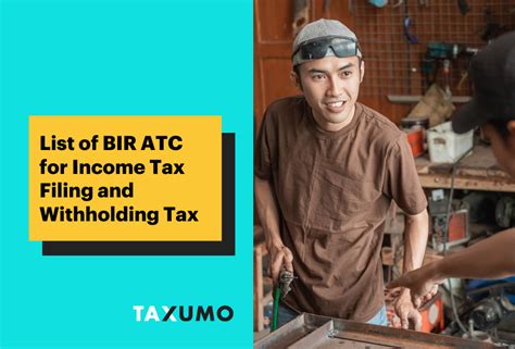 List Of Bir Atc For Income Tax Filing And Withholding Tax