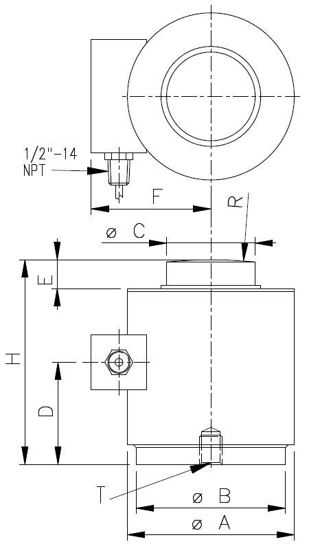 High Capacity Compression Load Cell Hcc •