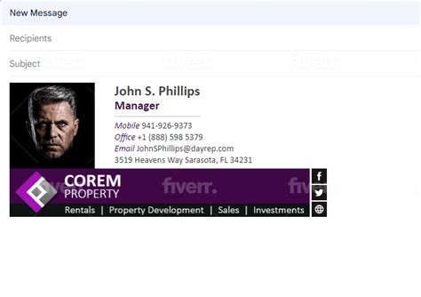 Design A Clickable Html Email Signature By Templatebazaar Fiverr