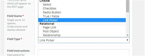advanced custom fields link picker field para wordpress descargar