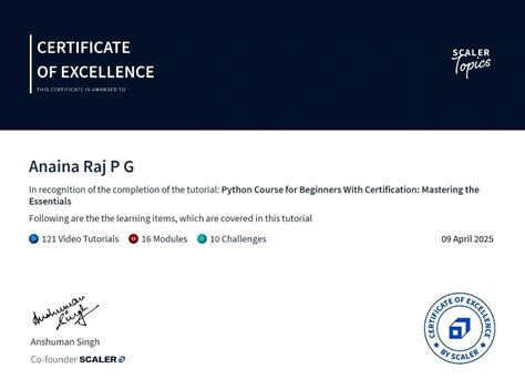 🎓 Thrilled To Announce The Completion Of The Python Course For
