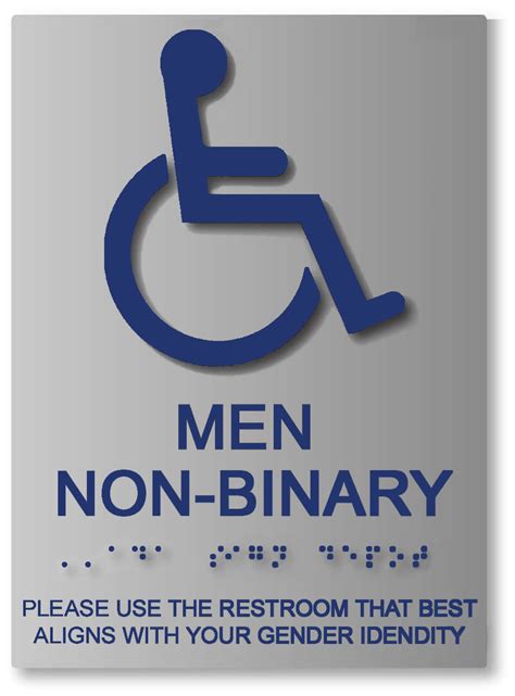 Gender Neutral Restroom Braille Ada Signs Ada Sign Depot