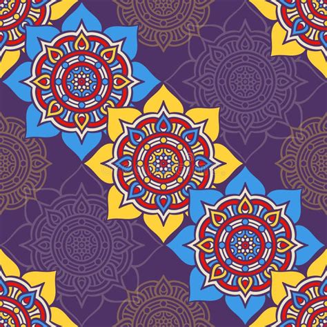 Ethnic Floral Seamless Pattern Stock Vector Illustration Of Fabric