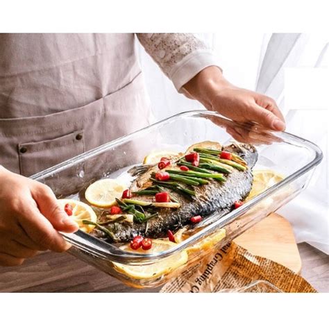 Baking Pan Microwave Baking Pan Rectangular Baking Pan Glass Tempered Borosilicate Glass With