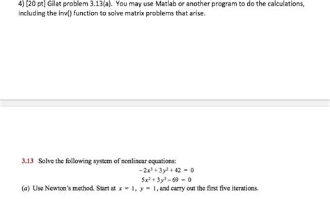 Solved Gilat Problem 313a You May Use Matlab Or Another
