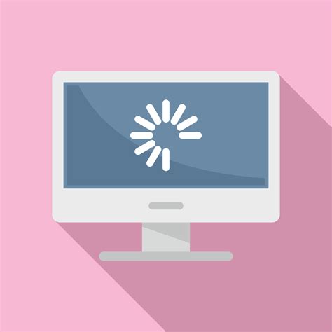 Pc Update System Icon Flat Style 14645387 Vector Art At Vecteezy