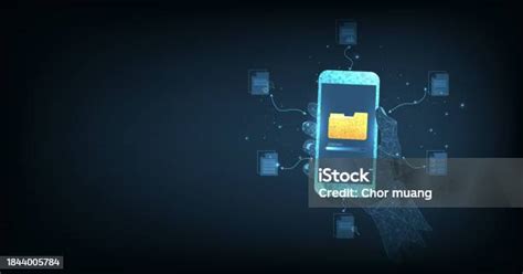 Document Management And Digital Document Paperless Operation Concept Stock Illustration