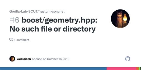 Boostgeometryhpp No Such File Or Directory · Issue 6 · Gorilla Lab Scutfrustum Convnet · Github