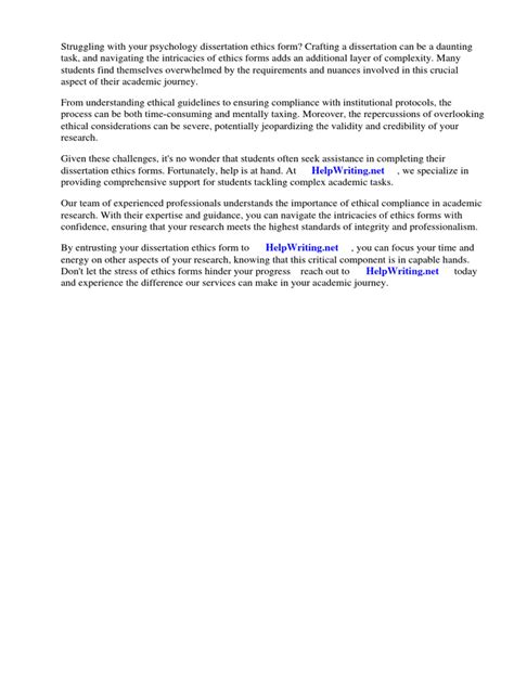 Psychology Dissertation Ethics Form Example Download Free Pdf Informed Consent Nursing