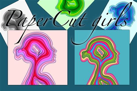 Paper Cut Out Effect Girls Graphic By GoGreen Omg Creative Fabrica