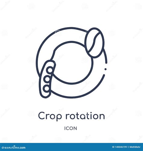 Linear Crop Rotation Icon From Agriculture Farming And Gardening
