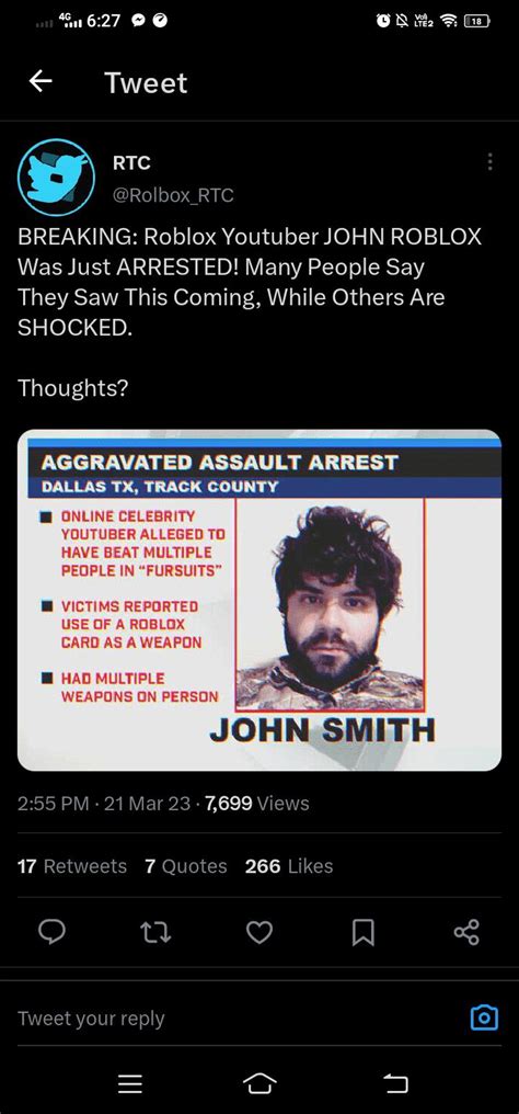 Wait John Got Arrested Rtdsroblox