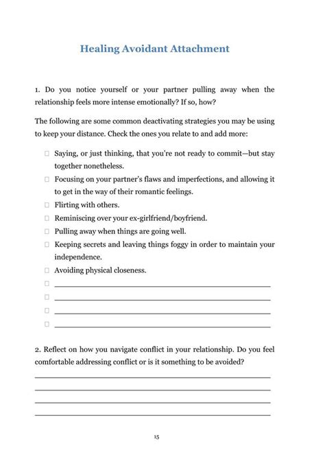Secure Attachment Worksheets Artofit
