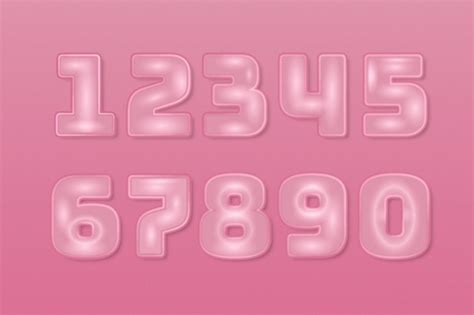 Free Vector Gradient 3d Numbers Element Set