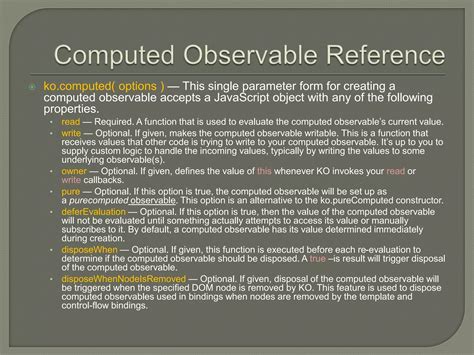 Knockoutjs Part 3 Computed Observables Pptx
