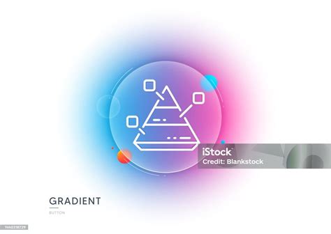 피라미드 차트 선 아이콘입니다 분석 그래프 기호 그라디언트 흐림 버튼 벡터 감소에 대한 스톡 벡터 아트 및 기타 이미지 감소 그라데이션 글래스모피즘 Istock