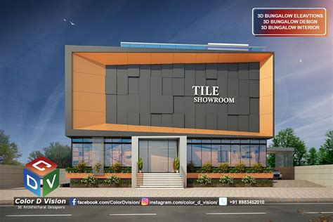 Showroom Exterior Design With True Showroom Sign