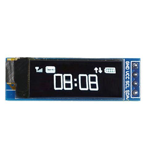 0 91 Inch Oled Display Module 128x32mm Blue Ssd1306 Iic Communication Lcd Display Module 3 3v 5v