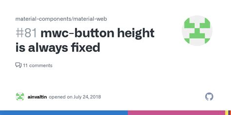 Mwc Button Height Is Always Fixed · Issue 81 · Material Components