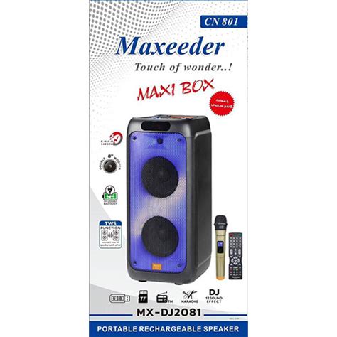 خرید، قیمت و مشخصات اسپیکر شارژی دیجی مکسیدر 801 Maxi Box خرید اسپیکر مکسیدر