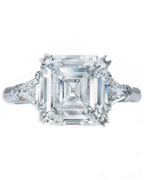 Asscher Cut Diamond Engagement Rings Martha Stewart Weddings