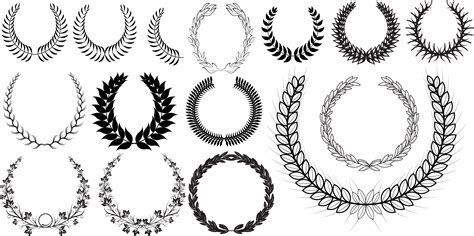 Laurel Wreath Vector Illustration Sketch Coloring Page
