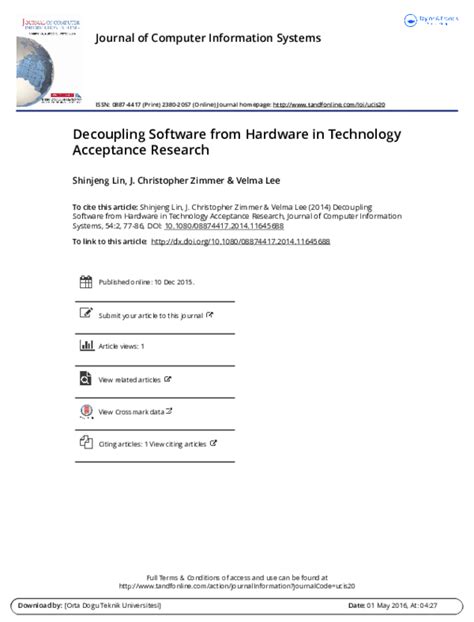 Pdf Decoupling Software From Hardware In Technology Acceptance Research