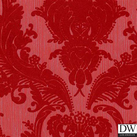 Victorian Flocked Velvet Wallpaper