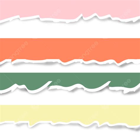다채로운 종이 찢어진 그림 일러스트 세트 종이 찢어진 하얀 Png 일러스트 및 Psd 이미지 무료 다운로드 Pngtree