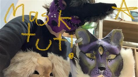 How To Make A Therian Mask Tutorial Using A Cat Mask Base Youtube