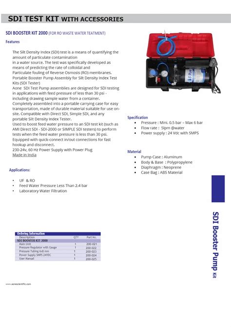 Silt Density Index Sdi Test Kit At ₹ 6500piece Sdi Test Kit In Mumbai Id 2854547272388