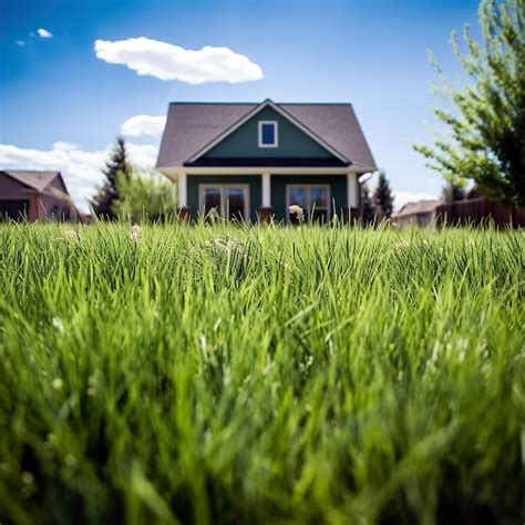 Premium Photo Nice Grass In Front Of A House