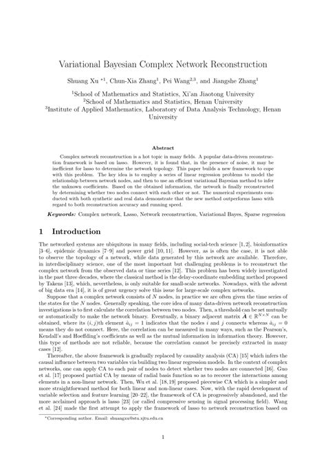 PDF Variational Bayesian Weighted Complex Network Reconstruction