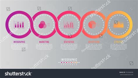 Vector Timeline Infographics Template Chart Diagram Stock Vector Royalty Free