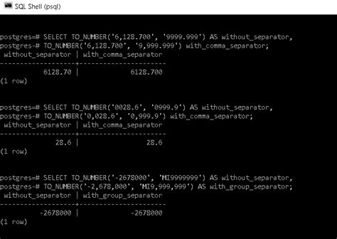 Postgresql Tonumber Function Complete Tutorial