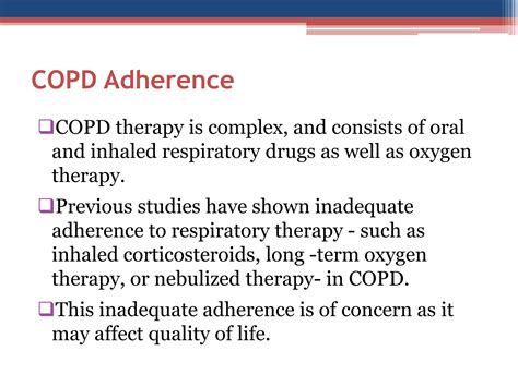 Copd Lecture 7 Medication Adherence In Chronic Obstructive Lung Diseases Pdf Lung And