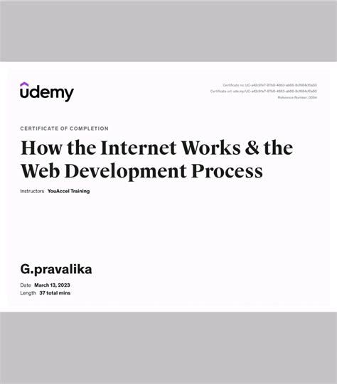 Guggilapu Pravalika On Linkedin Iam Excited To Share My New Certificate Internet Works And Web