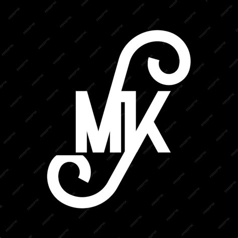 Mk 로고 문자 디자인 초기 글자 Mk 로고 아이콘 추상적인 글자 Mk 미니멀 로고 디자인 템플릿 M K 글자 디자인 터 검은색