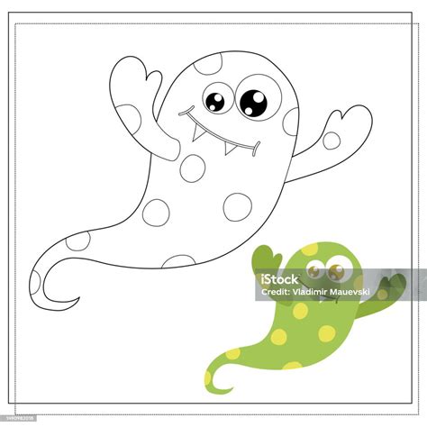 아이들을 위한 색칠하기 책 만화 괴물 외계인 흰색 배경에 벡터 그림 교육에 대한 스톡 벡터 아트 및 기타 이미지 교육