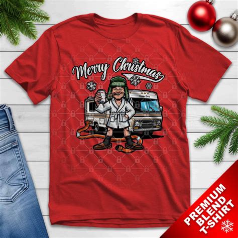 Funny Merry Christmas Cousin Eddie Cartoon Character With Rv Premium On