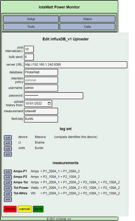 Doubling Iotawatt Data Iotawatt User Community